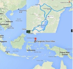 map-manado-trip - Contented Traveller